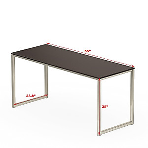 SHW Home Office 55-Inch Computer Desk, 24" Deep, Espresso