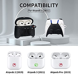 [2Pack] Game Controller Airpods 3 Case, 3D Cute Fashion Cool Design Airpod 3 Cover, Unique Stylish Funny Protective Skin Accessories Airpods 3rd Gen Silicone Case for Kids Boys Girls Teen