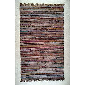 Sturbridge Country Rag Rug in Tobacco 30" x 50"