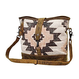 Myra Bag Entice Shoulder Bag Upcycled Canvas, Rug & Leather S-2642