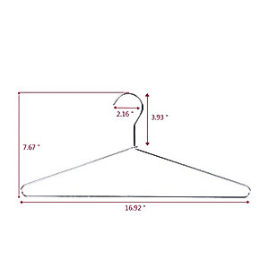 8 Quality Hangers Heavy Duty Metal Suit Hanger Coat Hangers with Polished Chrome (Suit Coat Hanger)