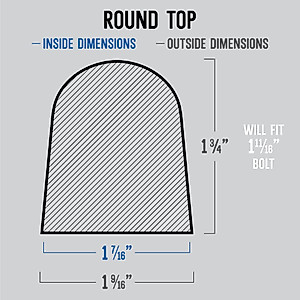 Stinky John's Tall Toilet Bolt Caps - Universal Fit with a Round Top - White Caps (2)