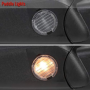 Carpartsinnovate For 07-14 Power Heated Polished Chrome Driver Side Mirror Left w/LED Signal+Puddle Lamps