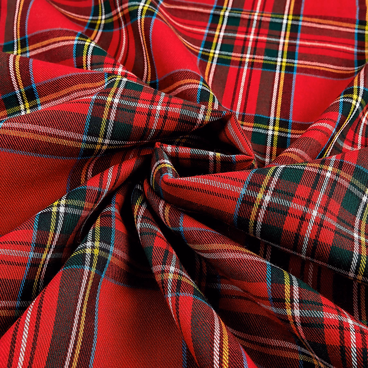 Kaufman House of Wales Lawn Plaid Red, Fabric by the Yard
