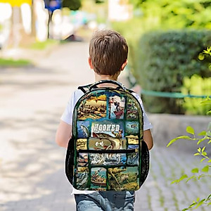 Bass Fishing Backpack School Bag Travel Daypack Rucksack for Students Gifts
