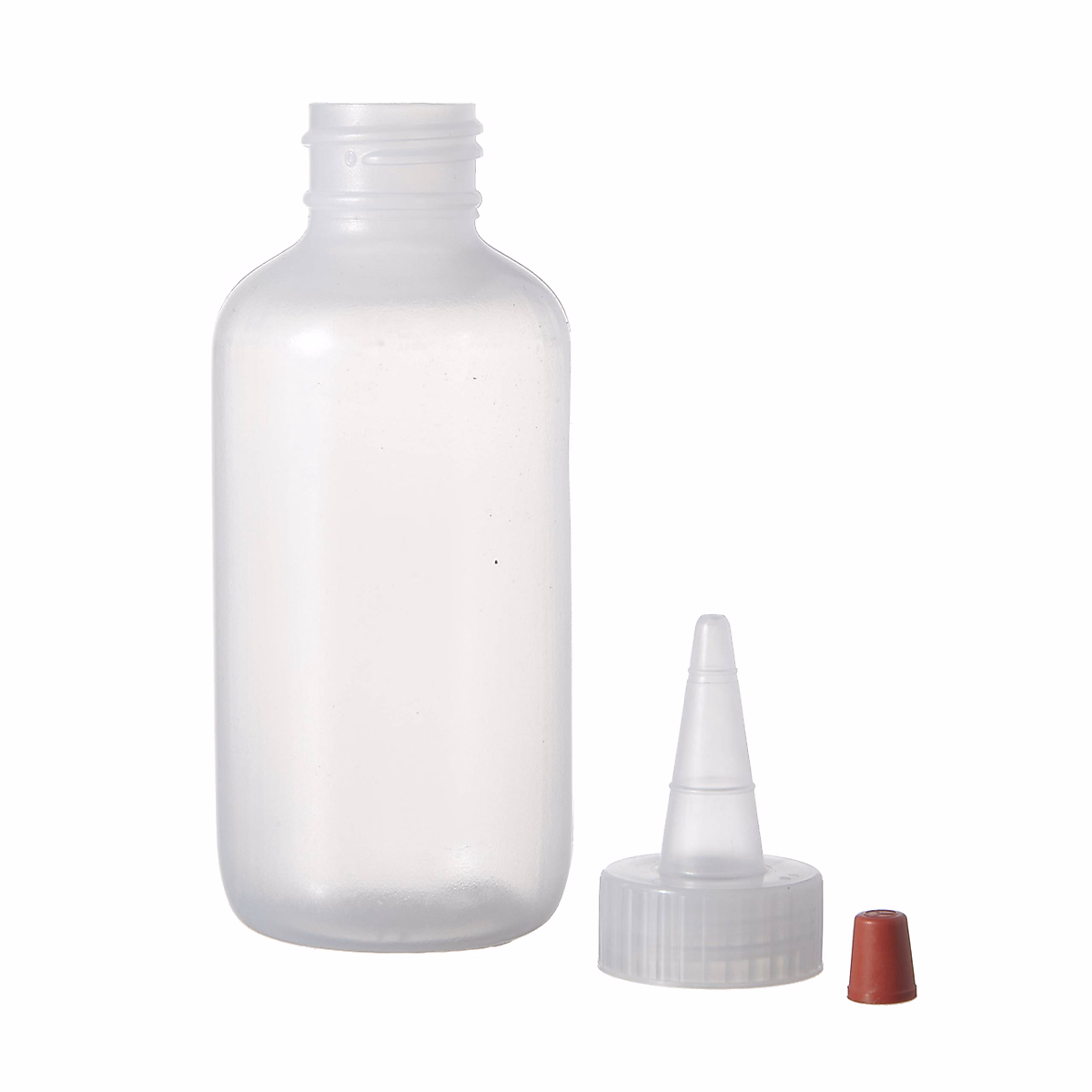 Consolidated Plastics Boston Round Bottles with Yorker Dispensing Cap, LDPE, 4 oz, 24 Piece