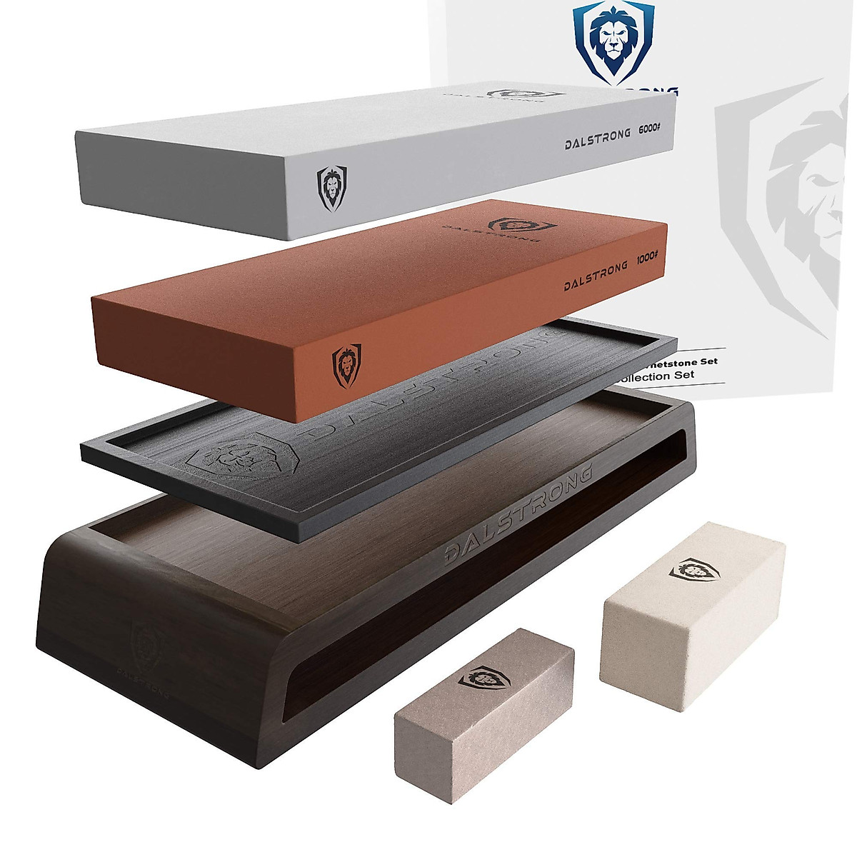 Dalstrong The Shogun Series Santoku Knife 5" Bundled with Premium Whetstone Kit (#1000/#6000 Grit)