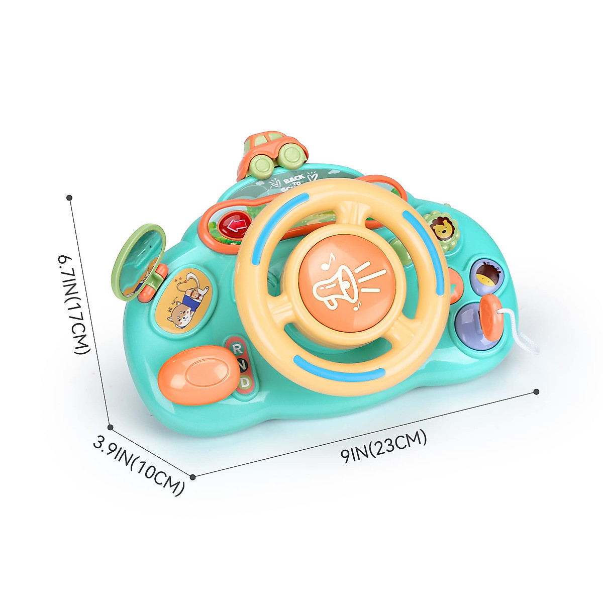Caterbee Baby Turn and Learn Driver Steering Wheel Toys (Blue)