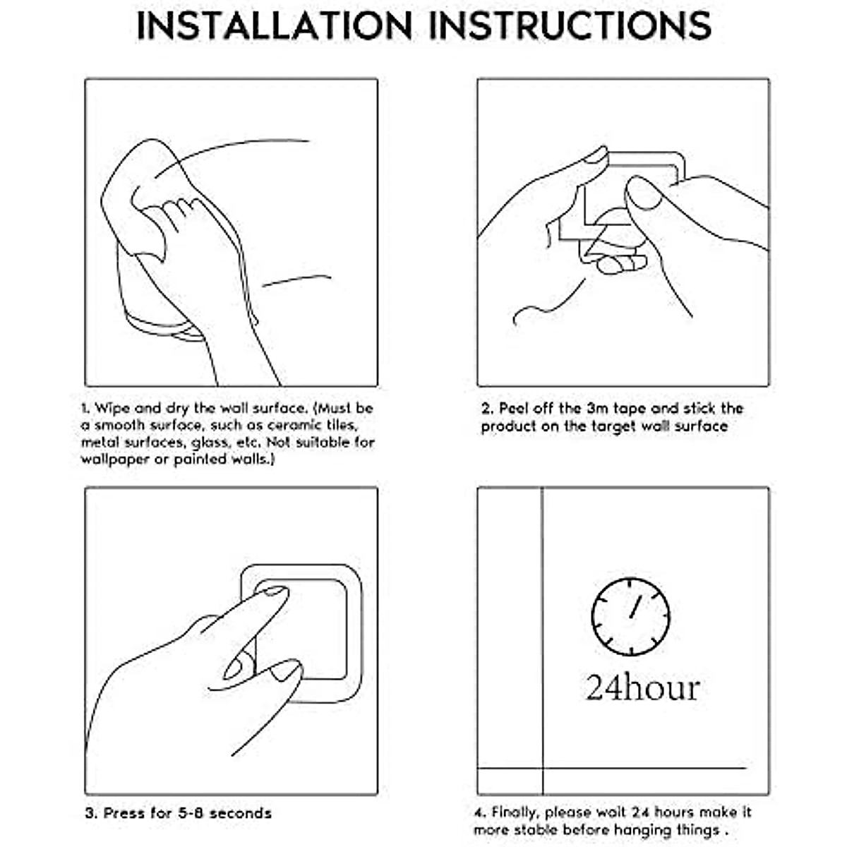 Hand Towel Holder Towel Bar 14 Inch Adhesive Towel Ring Stainless Steel Single Towel Rack for Bathroom Kitchen