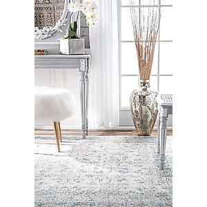 nuLOOM Rio Transitional Farmhouse Area Rug, 10' x 14', Aqua