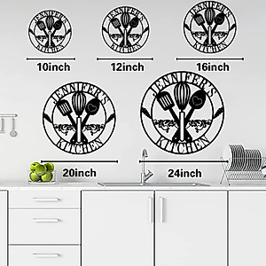 Personalized Metal Name Signs for Kitchen, Custom Family Last Name for Home Decor, Metal Wall Art, Customize Kitchen Plaque Decor for Dining Room, Gifts for Mom, Mother's Gift