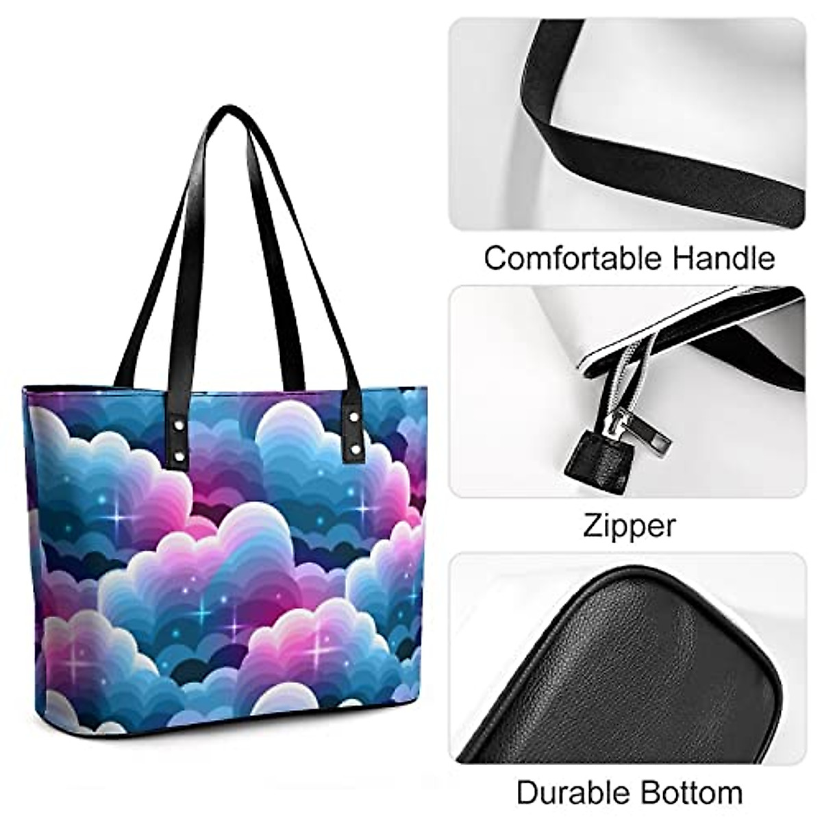 Womens Handbag Clouds Leather Tote Bag Top Handle Satchel Bags For Lady