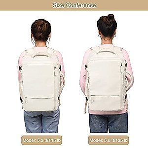 Sinaliy Large Travel Backpack for Women, 40L Carry On Backpack, 17 Inch Laptop Waterproof Casual Backpack, College Bookbag, Backpack for Women, as Person Item Flight Approved