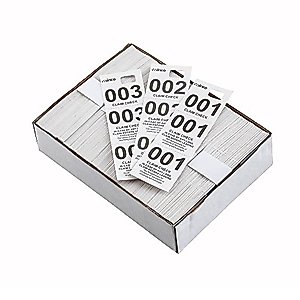 Winco Coat Checks, White, 500 Per Box