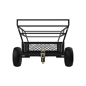 Gorilla Rugged Outdoor ATV Trailer with 1400 Pound Capacity, Removable Sides, and 3-in-1 Tailgate for Hauling Large Loads, Black