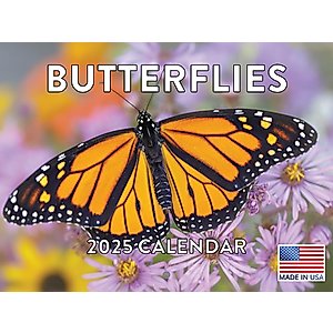 Butterfly Calendar 2025 Monthly Wall Calender 12 Month | American Made In The USA