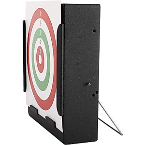 Metal Box BB Trap Target with 20 Shooting Paper Targets, Airsoft Pellet Trap Catcher, Mini BB Gun Target for Shooting Practice and Air Soft Gun Training (Red)
