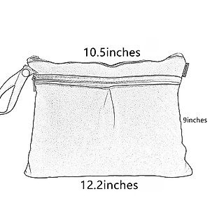 Damero Cloth Diaper Wet Dry Bag with Handle for Swimsuit, Pumping Parts, Wet Clothes and More, Ideal for Travel, Exercise, Daycare, Swimming, Reusable and Water-Resistant (Small,Cats)