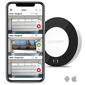 ismartgate PRO Smart Garage Door Opener Remote. Compatible Apple Homekit, Amazon Alexa, Google Assistant, IFTTT, Samsung SmartThings. Compatible with All Garage Openers. Wireless Sensor Included.