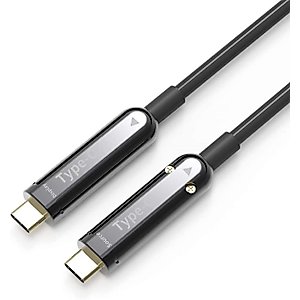 Pacroban 8k Cable 2.1 USB C Cable 100ft Fiber Optic 48Gbps 120Hz (USB 3.1 Type C to Type C Cable) Durable, Fast HD Signal Compatible for Monitor, Projector