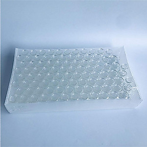 LabZhang 100pcs 10ml Vials-Glass Clear Bottom Headspace Vial with Plastic-Aluminum Flip Off Caps and Rubber Stoppers,Transparent Glass Headspace Vials,10ml Capacity（Transparent）
