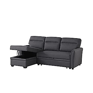 Devion Furniture Edward Sofabed, Dark Gray