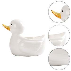 Hemoton Fruit Snacks Duck Shaped Dessert Bowl Ceramic Breakfast Bowl Snack Sushi Storage Bowl Mixing Bowls Soup Bowl Ramen Bowl for Cereal Salad Soup Pho Dessert Rice Appetizer Serving Tray