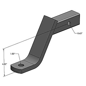 Quick Products QP-HS2807 Class III Trailer Ball Mount - 6" Drop, 4" Rise - 5000 lbs. (Gloss Black Powder-Coat Finish)
