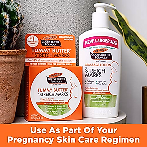 Palmer's Cocoa Butter Formula Tummy Butter Balm for Stretch Marks and Pregnancy Skin Care, 4.4 Ounces (Pack of 3)