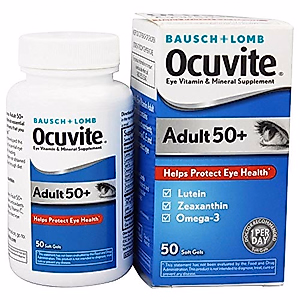 Bausch & Lomb Ocuvite Adult 50+ Eye Vitamin & Mineral Softgels 50 ea (Pack of 10)