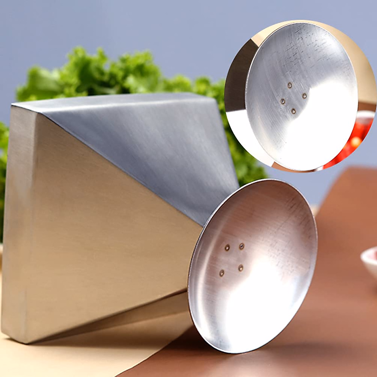 Hemoton Stainless Steel Pyramid Mold Cake Food Mold Stuffed Meat Shape Form Rice Shaper Metal Serving Plate for Home Restaurant Kitchen Size