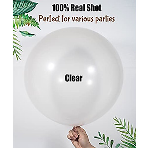 Clear balloons for Stuffing Large Balloons 24 Inch Translucent Balloon 5 Jumbo Balloons Giant Globe Strong Latex Big Round Balloon Decorating Wedding, Baby Shower, Birthday Party Helium Quality