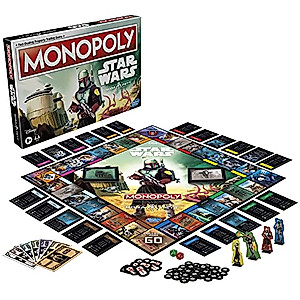 Hasbro Gaming Monopoly: Star Wars Boba Fett Edition Board Game for Kids Ages 8+, Inspired by The Star Wars Movies and The Mandalorian TV Series