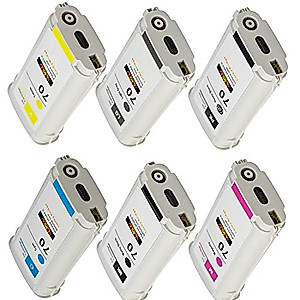 LKB 6PK Compatible HP70 Ink Cartridge Replacement with 130ML Use with HP Designjet Z2100 Z5200 Z3200 Z3100 Z5400 (6 Pack HP70) â€“US