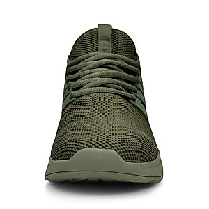 Troadlop Women's Breathable Mesh Tennis Athletic Lace up Fashion Walking Comfort Lightweight Running Sneakers Sports Shoes Size 10 Green