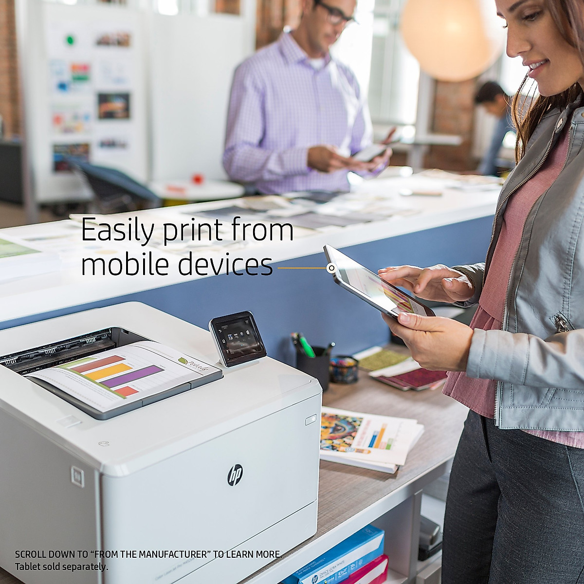 HP Laserjet Pro M452dw Wireless Color Printer, (CF394A) (Renewed)