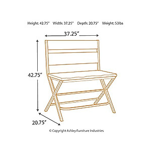 Ashley Furniture Signature Design - Kavari 5-Piece Dining Room Set - Includes Counter Height Table & 2 Barstools & 2 Double Barstools - Brown