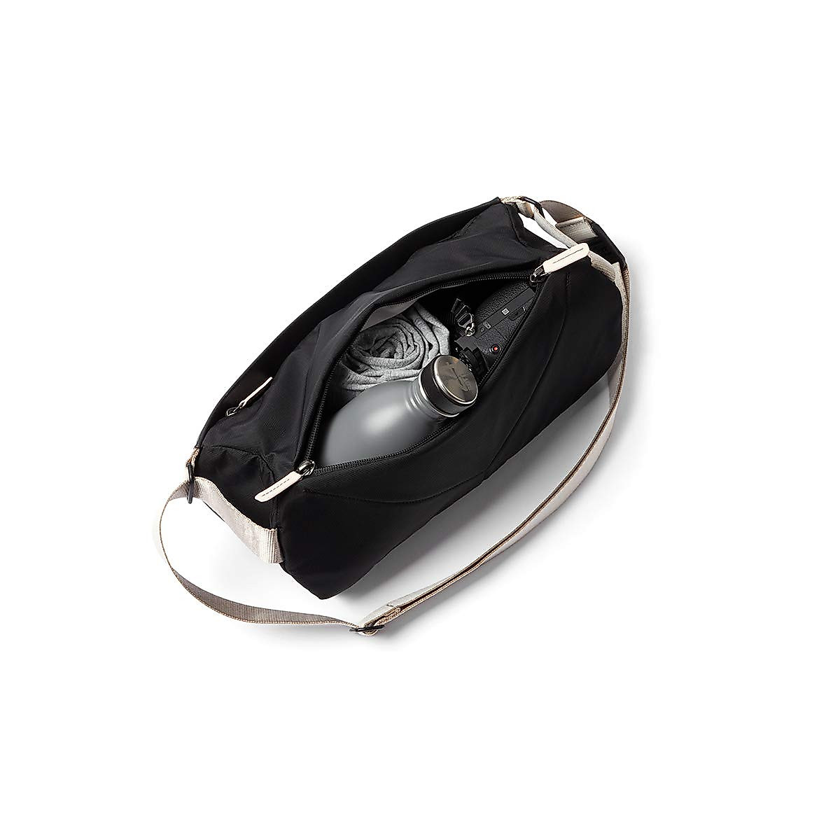 Bellroy Sling Bag - Premium (Premium Leather & Fabric Crossbody Bag For Men & Women, Multiple Organization Compartments, Magnetic Clasp) - BlackSand