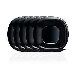 Luminarc Black Carine Dessert Plate 6-Piece Set, 7.25-Inch