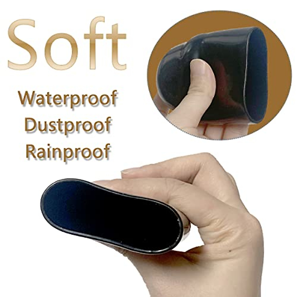 RV Trailer Hitch Ball Cover, Waterproof Heavy Duty Towball Protect Cap for Trucks, Boat, Caravan (2inch Dia), Black, 2 Inch (54343)