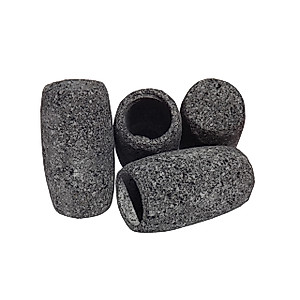 MEXTEQUIL - Volcanic Stone Shot Glasses - Set of Natural Shot Glass - 1.5 Oz - 100% Organic & Eco friendly - Natural Basalt Rock (4 pieces)