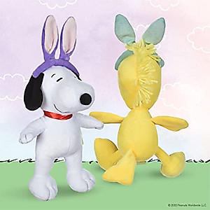 Peanuts for Pets Easter 6" Snoopy & Woodstock Bunny Ears Plush Squeaker Toy 2PC | Peanuts Dog Toys, Snoopy & Woodstock with Bunny Ears| Easter Dog Gifts | Snoopy Toys for Dogs
