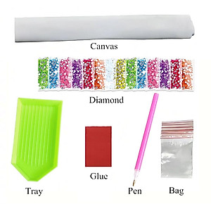 NIHO-JIUMA Diamond Painting Kits Pray Wings, 5D Full Drill Diamond Art Kits Painting Gift for Adult, Home Decoration (30X40cm/11.8x15.7inches)