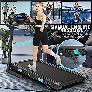 Treadmill 300 lb Capacity with Incline, 51" x 18" Ultra-Wide Running Area, Max 3.25HP Large Folding Treadmill for Home Gym, Electric Walking Running Machine