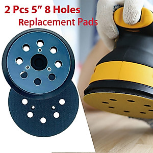 HVAKHVA 2 PCS Replacement Sander Pad for dewalt/Makita, 5 Inch Orbital Sander Replacement pad Compatible with Dewalt DW423, D26451 D26453 DW4388 and for Makita BO5010, BO5030K, BO5031K, BO5041K