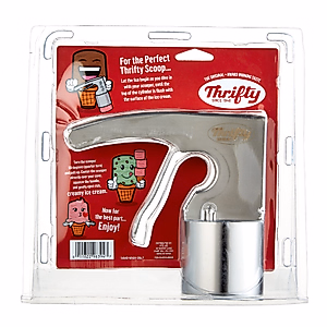 Thrifty Old Time Ice Cream Scooper Rite Aid | Original Stainless Steel Scoop | Cylinder Ice Cream Scoop with Trigger | Commercial Grade Stainless Steel Ice Cream Scoop | Ice Cream Scooper with Trigger