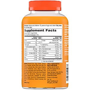 One A Day Women’s Multivitamin Gummies, Supplement with Vitamin A, Vitamin C, Vitamin D, Vitamin E and Zinc for Immune Health Support, Calcium & more, Orange, 230 count, Fruity