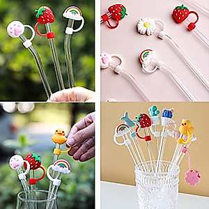 6PCS Straw Caps Covers, Straw Covers For Reusable Straws, Straw Tip Covers, Drinking Straw Cover, Straw Caps For Reusable Straws, Straw Protector Cover, Silicone Straw Covers Cap, Cloud Straw Cover