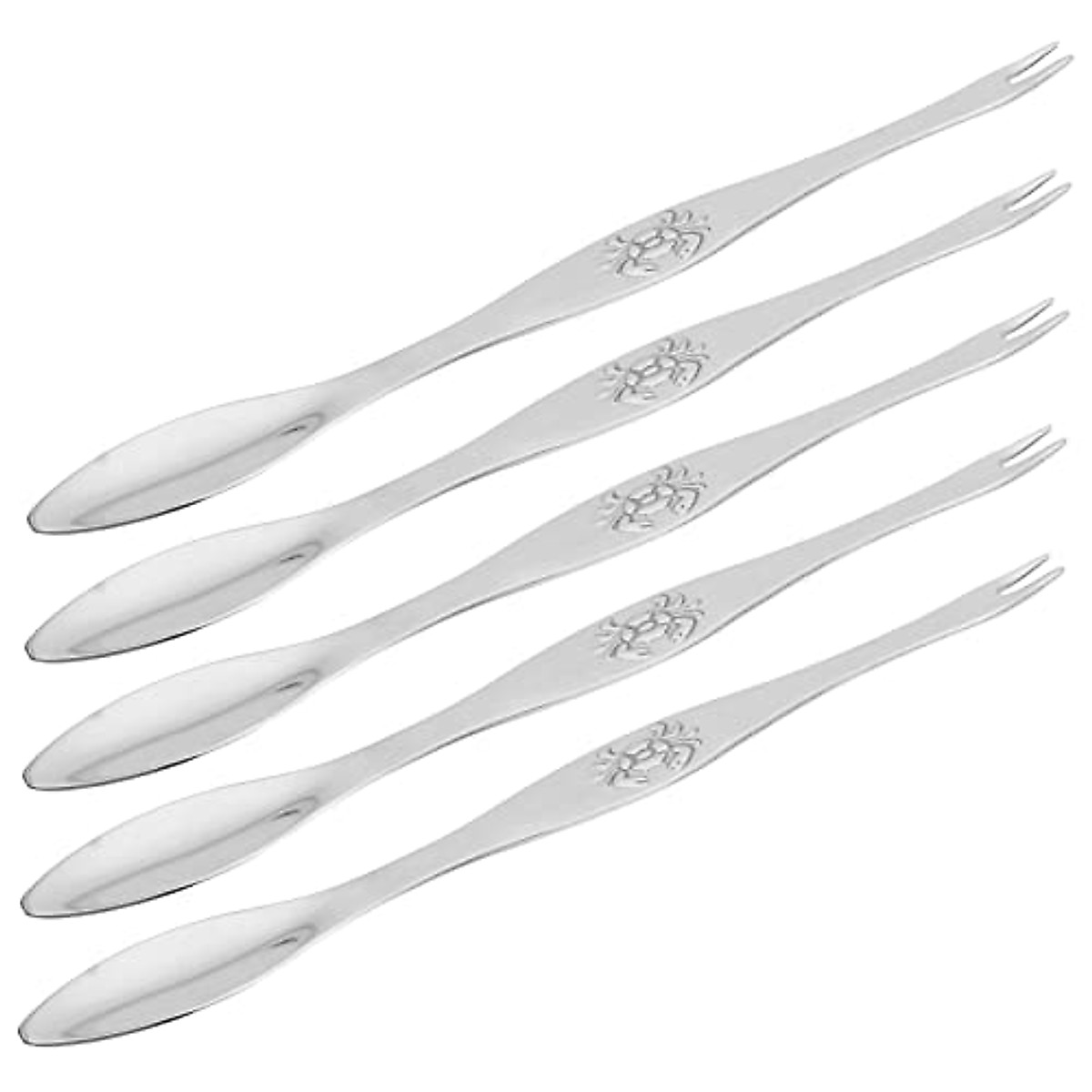 DOITOOL 5pcs Stainless Steel Crab Fork Stainless Steel Lug Nuts Fork and Spoon Set Cocktail Tools Stainless Steel Set Walnut Opener Tool Lobster Crackers Crab Fork Tool Crab Peeling Tools