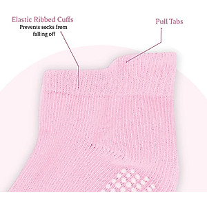 Rising Star Baby Socks 6-12 Months 12-24 Months Toddler Socks Non Slip Grip Ankle Socks for Kids Infant Boys & Little Girls